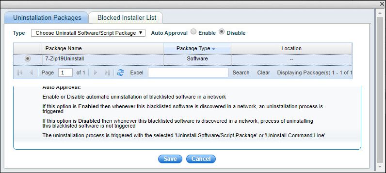 Uninstallation of Blacklisted Software