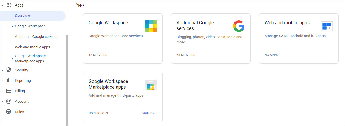 Configuring Google Workspace