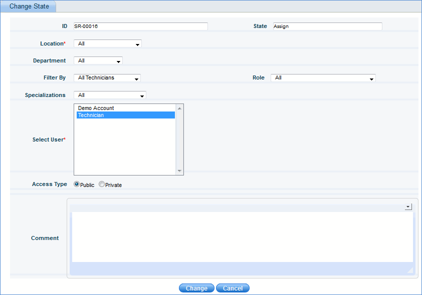 Assigning the Service Request to an Individual