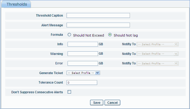 Defining Thresholds and Notifications