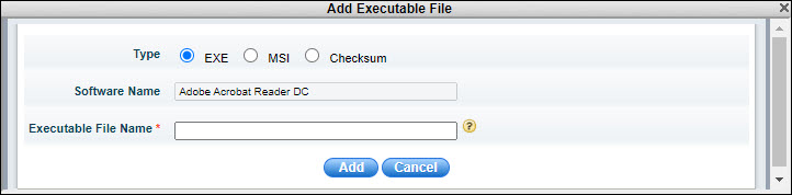 Software Control Policy Settings