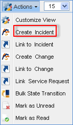 Open Incident from Service Request